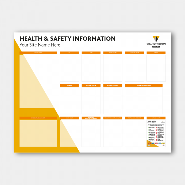 Health and Safety Board – Site Specific – Construction
