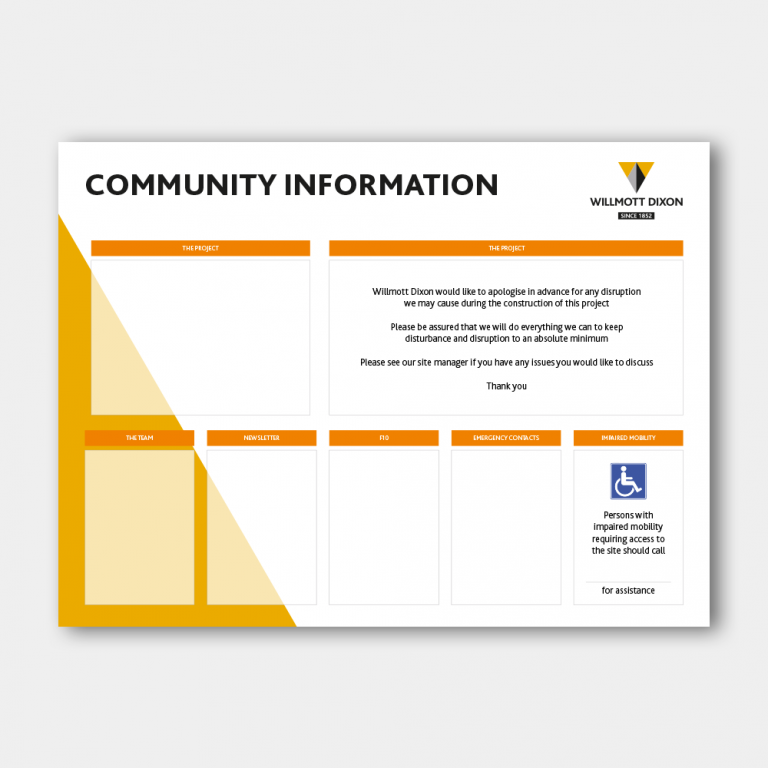 Community Information Board – Construction