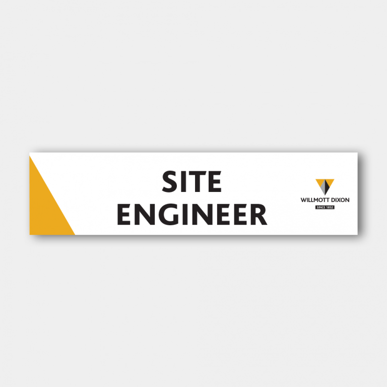 Site Engineer Door Sign – Construction