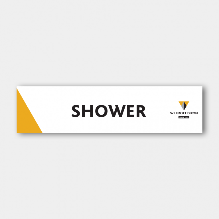 Shower Door Sign – Construction