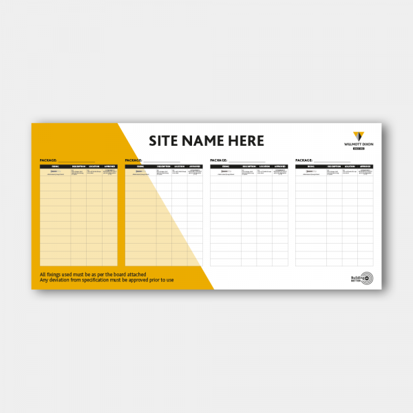 Service Avoidance Board – Construction