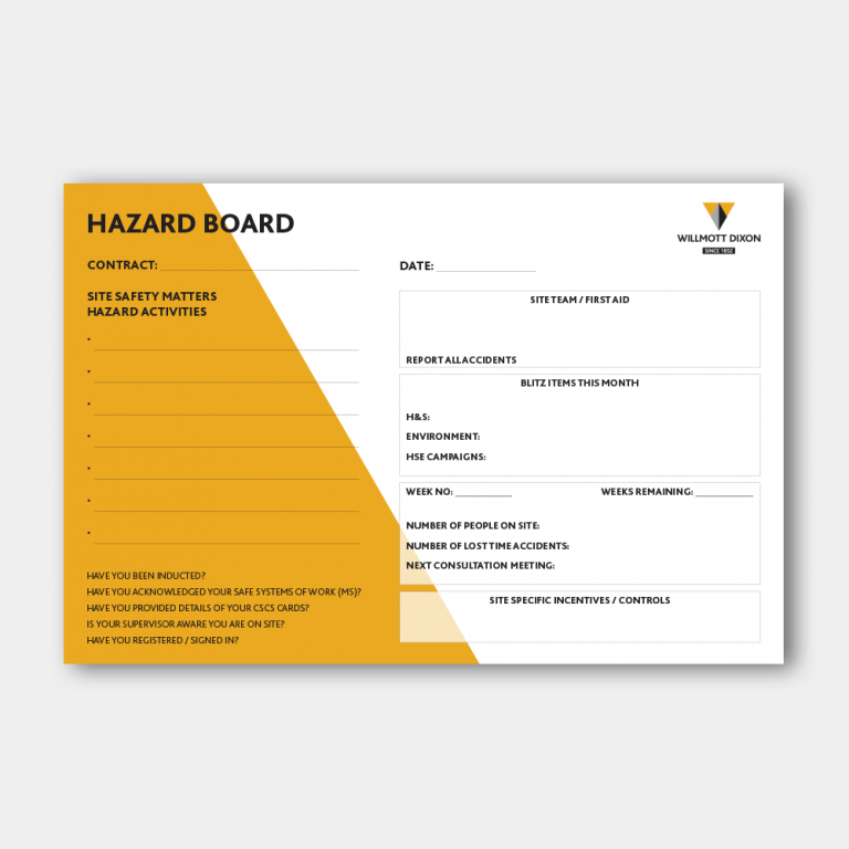 Small Quality Information Board – Construction