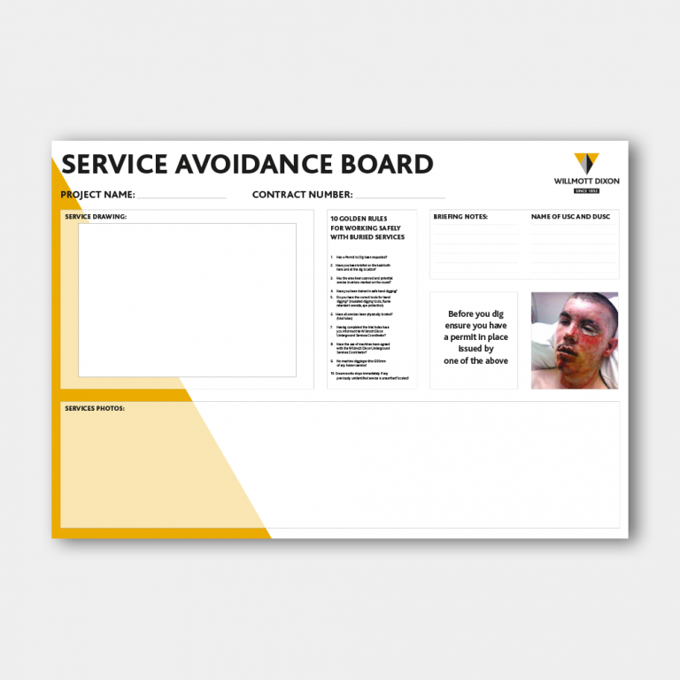 W&W Service Avoidance Board – Construction