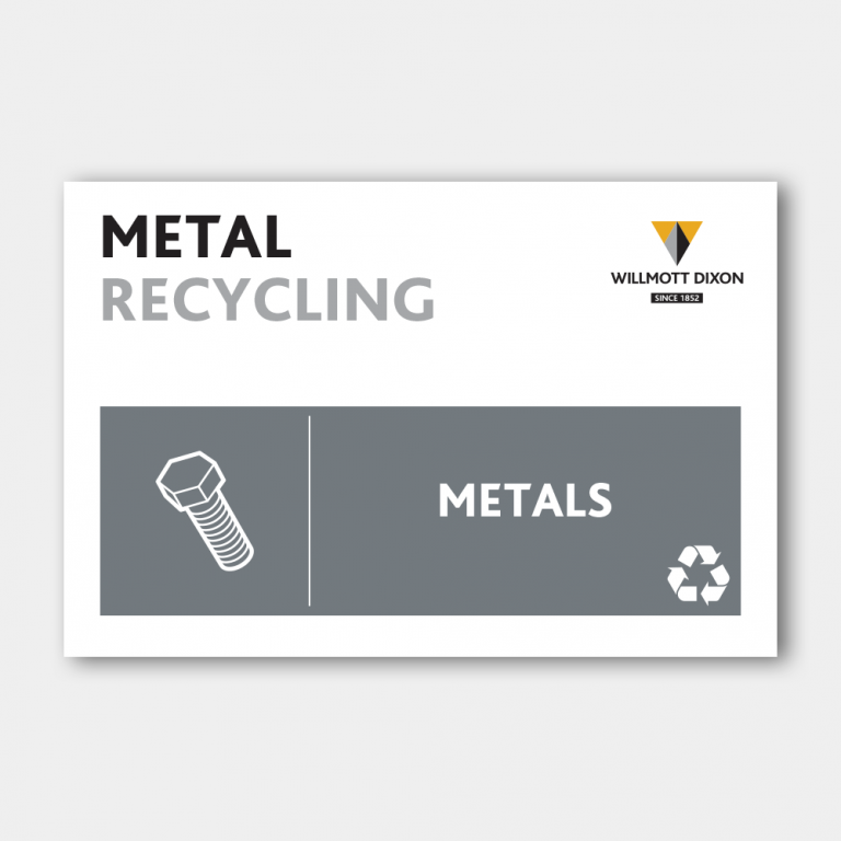 Metal Recycling Skip Sign – Construction