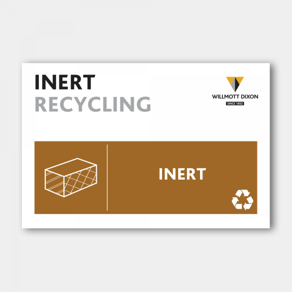 Inert Recycling Skip Sign – Construction