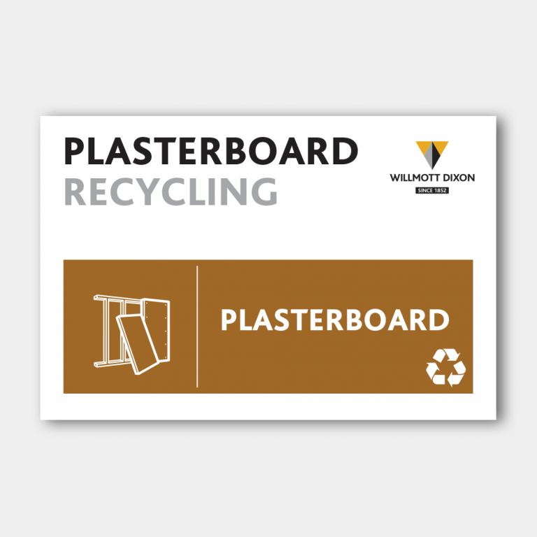 Plasterboard Recycling Skip Sign – Construction