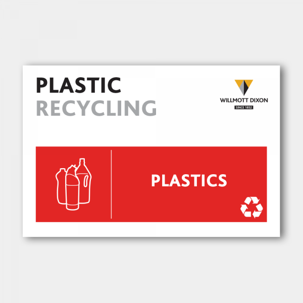 Plastic Recycling Skip Sign – Construction