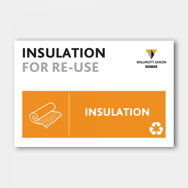Plasterboard For Re-Use Skip Sign – Construction