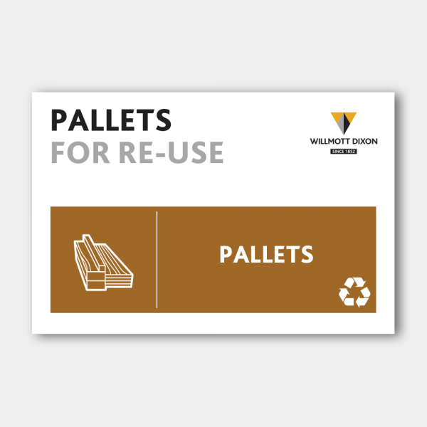 Pallets For Re-Use Skip Sign – Construction