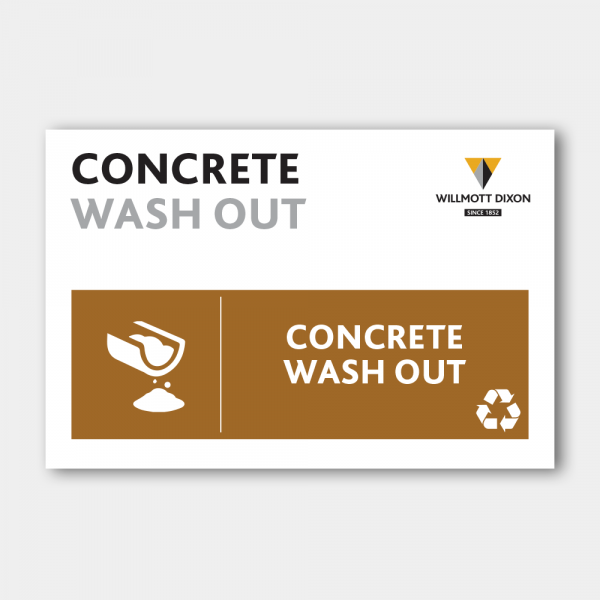 Concrete Wash Out Skip Sign – Construction