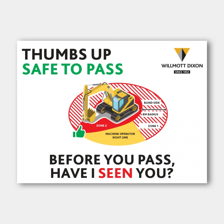 Thumbs Up & Excavator Sign – Construction